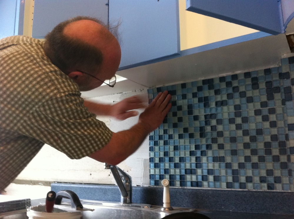 Glass tile installation – Frederick G. Kahl